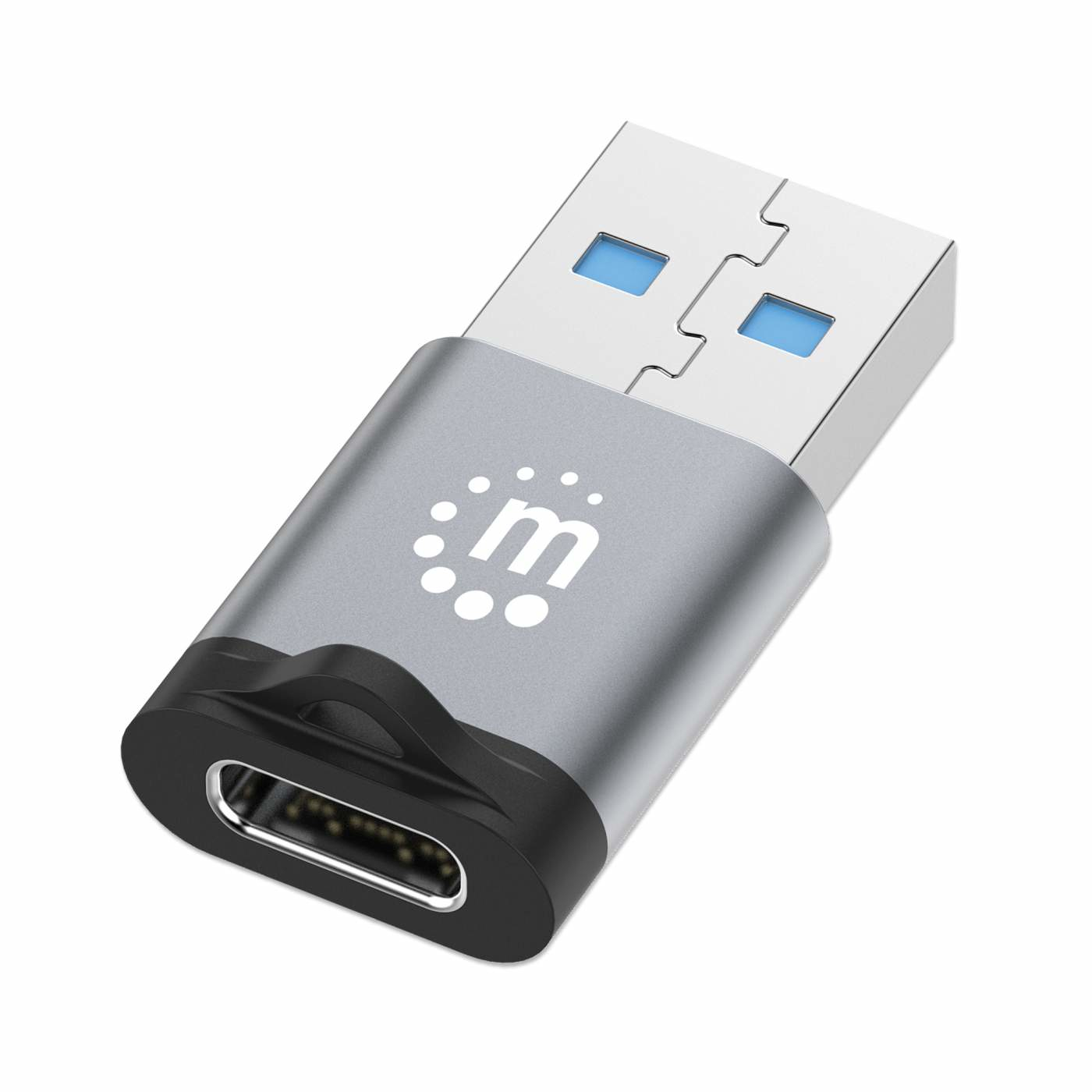 Adaptador USB-A a USB-C MANHATTAN 356305 Gris